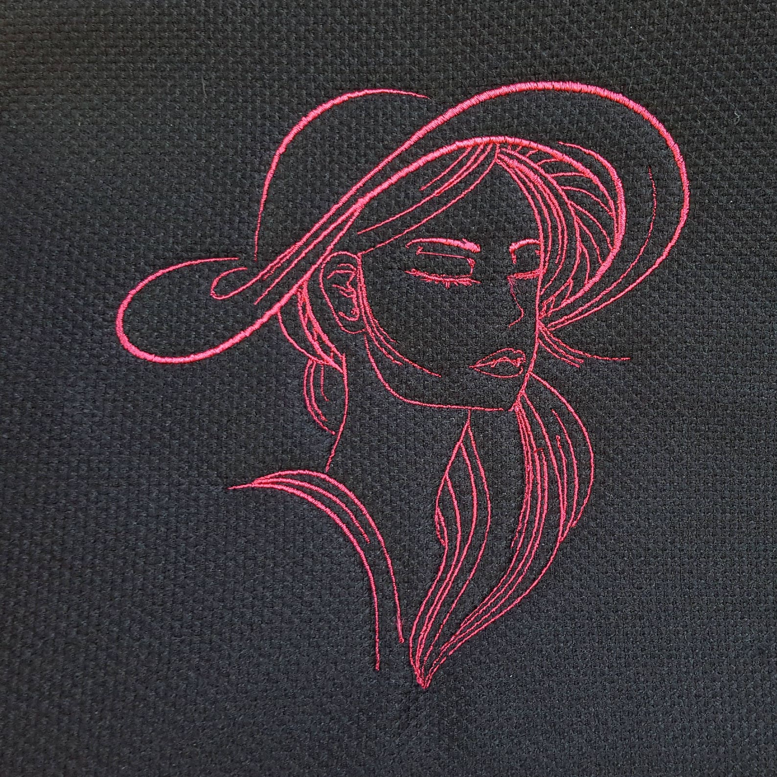 Machine Embroidery Design - Hat Modern Ladies Design #3 - Etsy