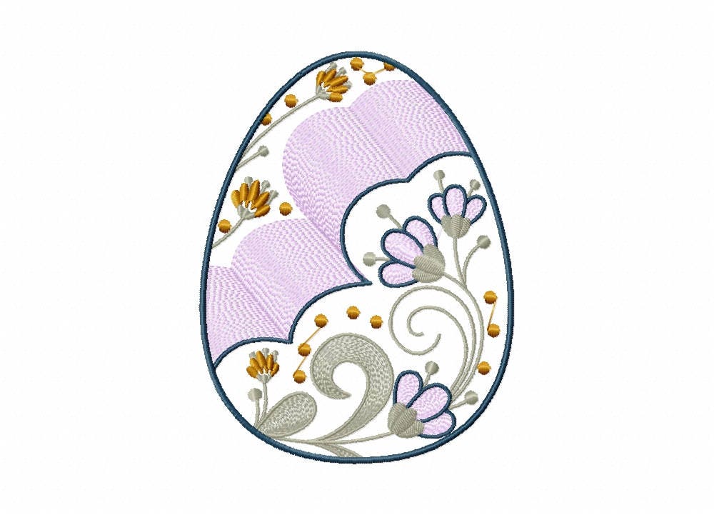 Machine Embroidery Designs Easter Egg Collection of 6 | Etsy