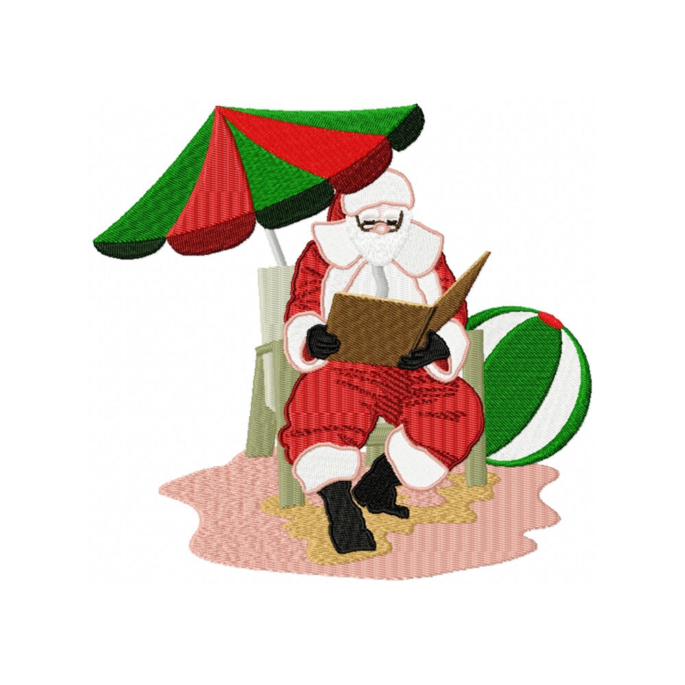 Machine Embroidery Designs - Santa on the Beach Full Collection #02 of ...