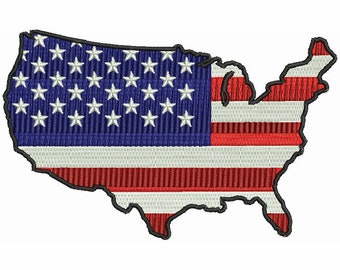 Machine Embroidery Design American 03 | Etsy