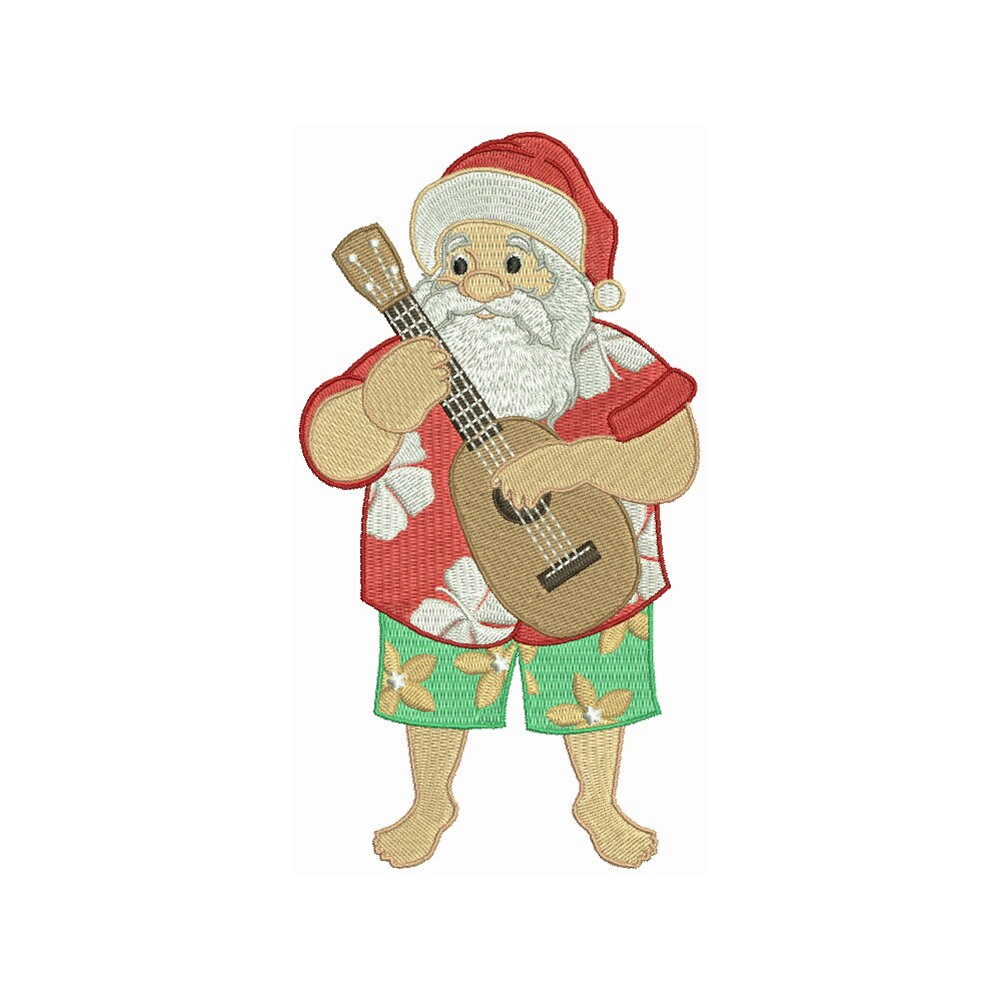Machine Embroidery Designs Santa on the Beach Full - Etsy