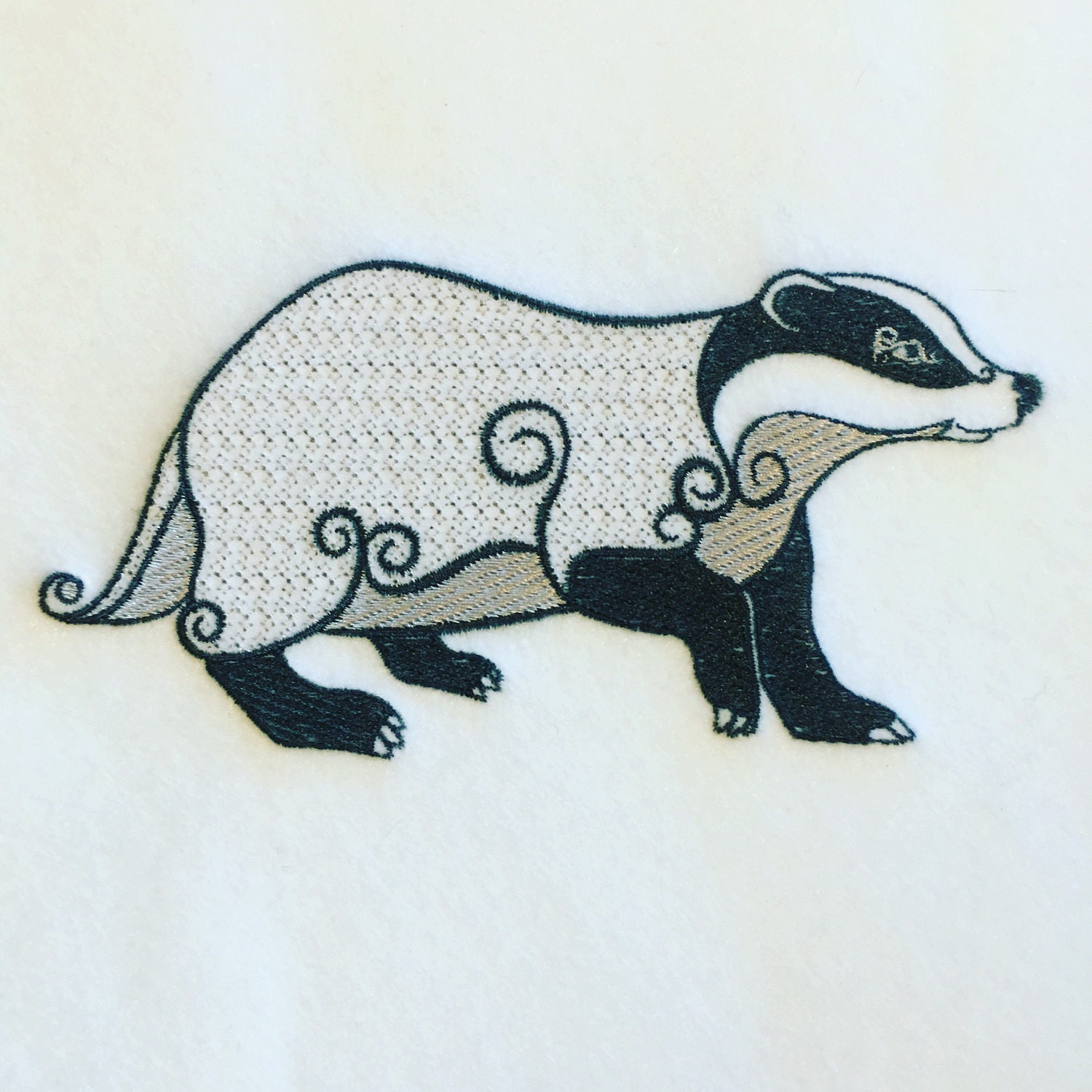 Machine Embroidery Design - Ornamental Badger - Etsy