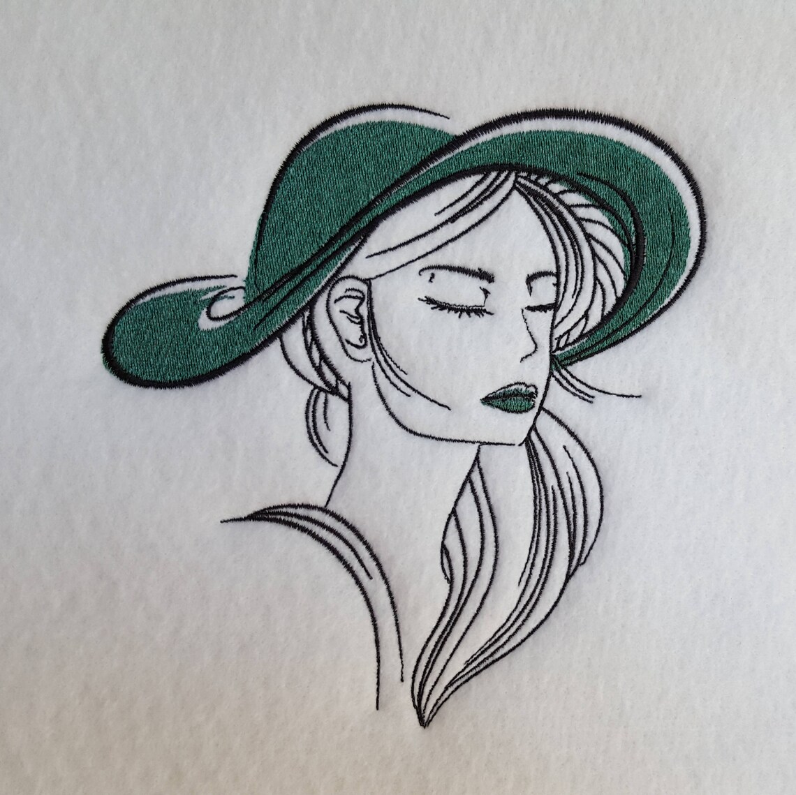 Machine Embroidery Design Hat Modern Ladies Design 3 - Etsy