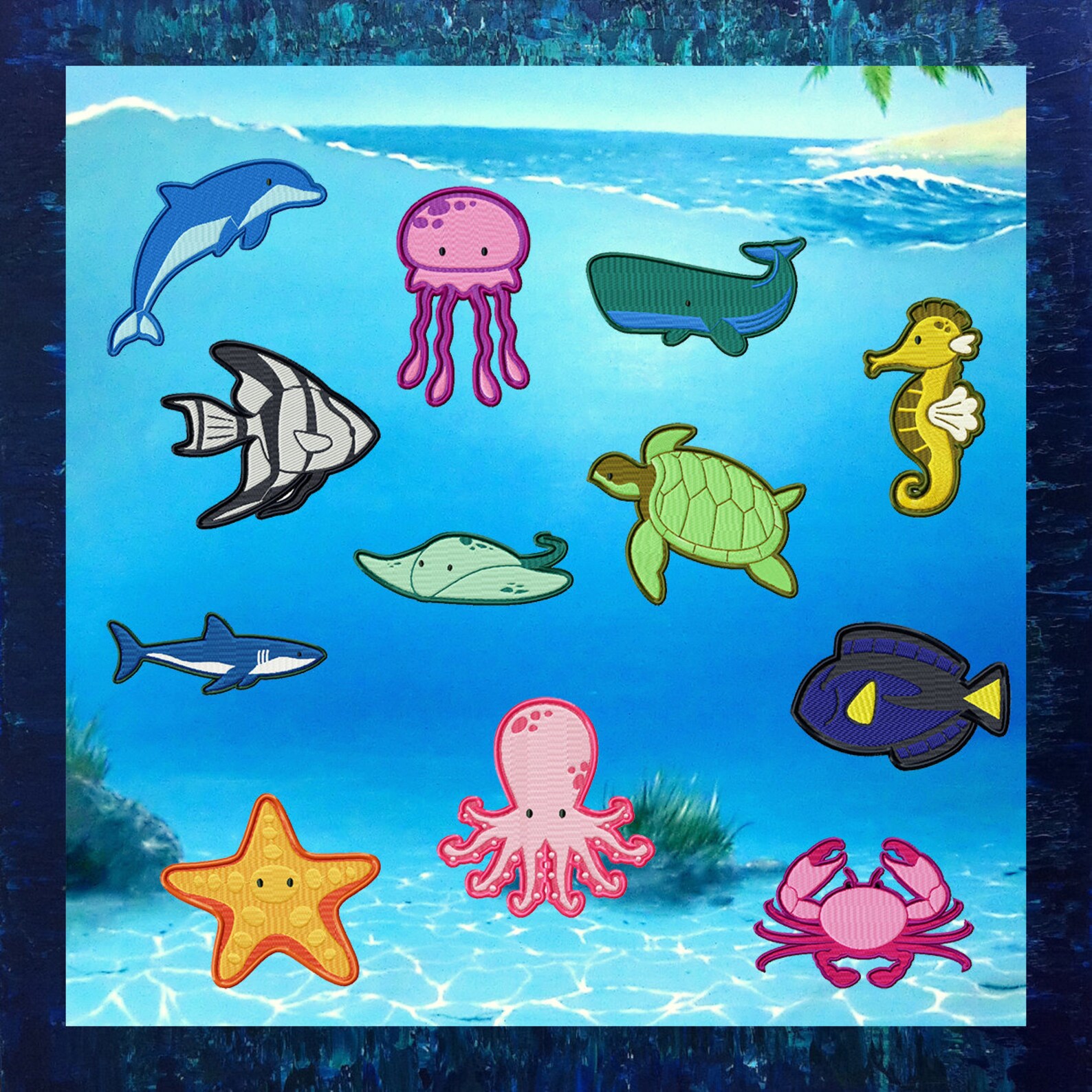 Under the Sea Collection 24 Stitched and Applique Machine - Etsy