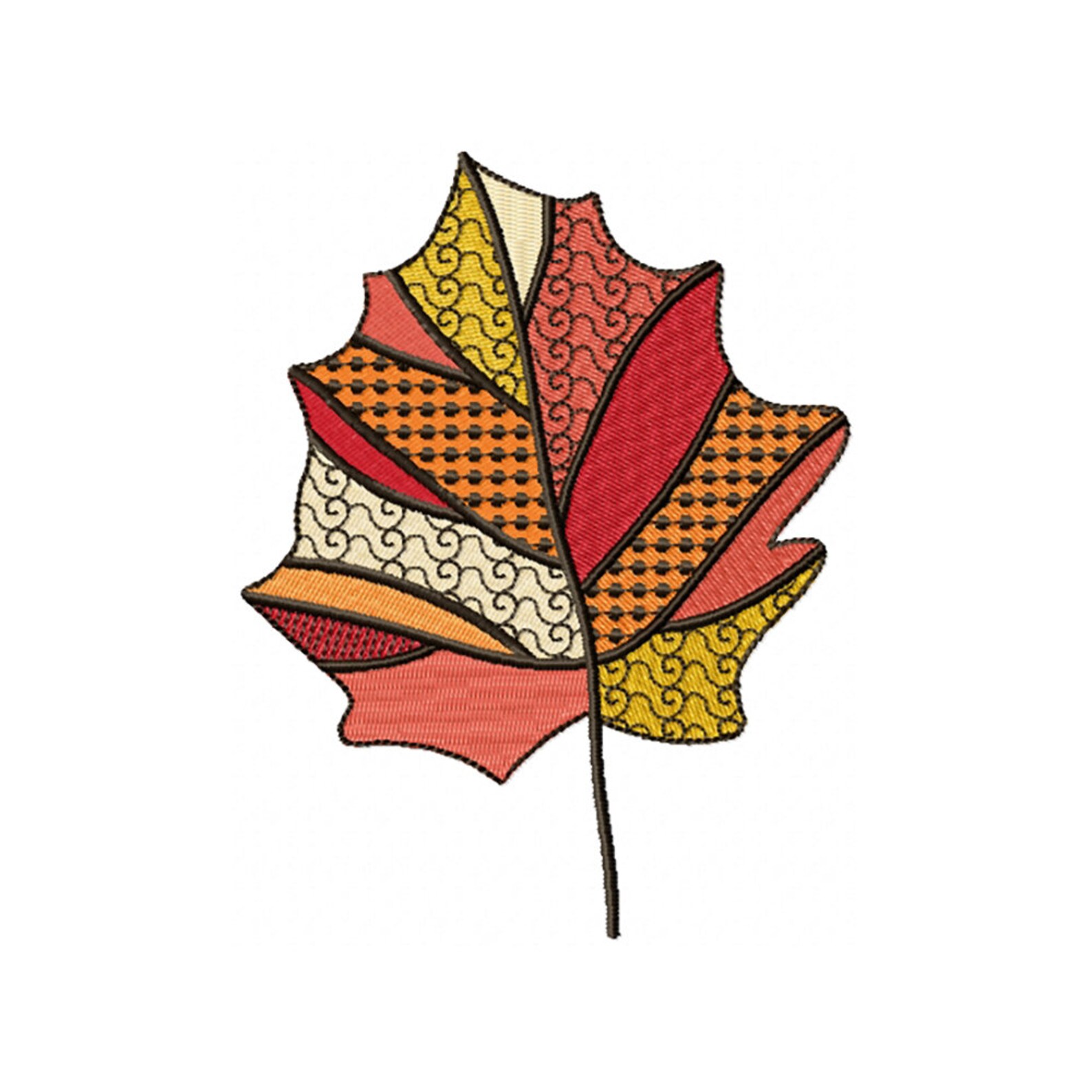 Machine Embroidery Designs Detailed Autumn Leaves Collection | Etsy