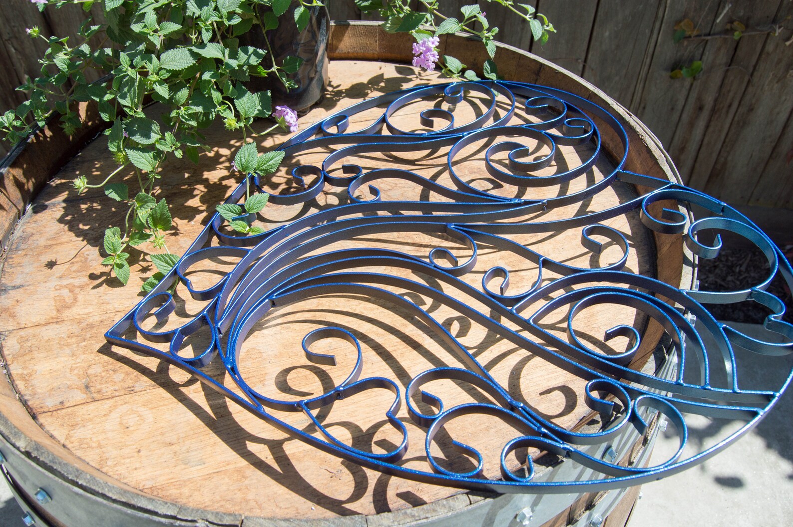 Heather Heart Metal Wall Decor Wall Art Metallic Cobalt Blue Rustic ...