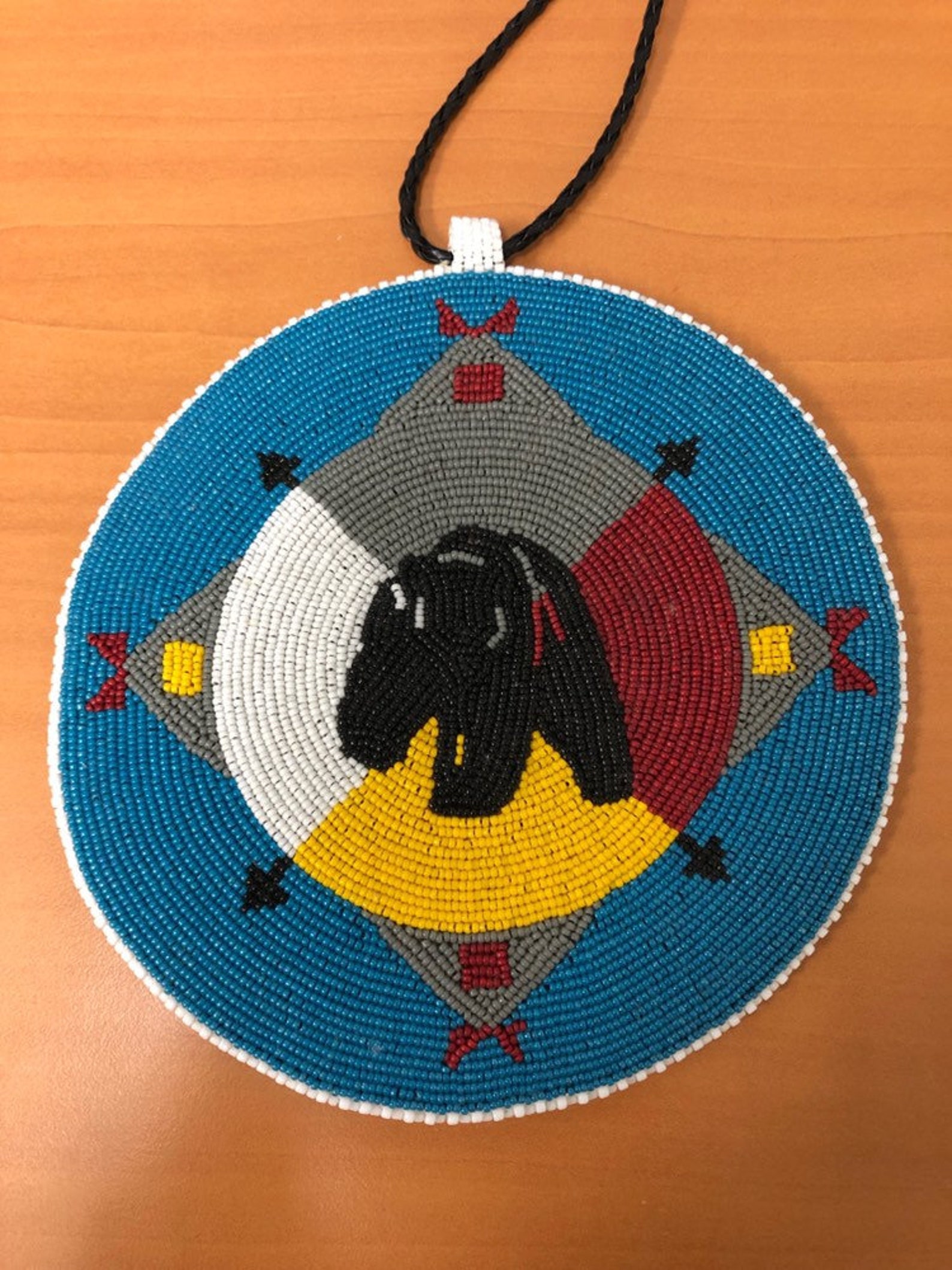 Beaded Medallion Bear - Etsy