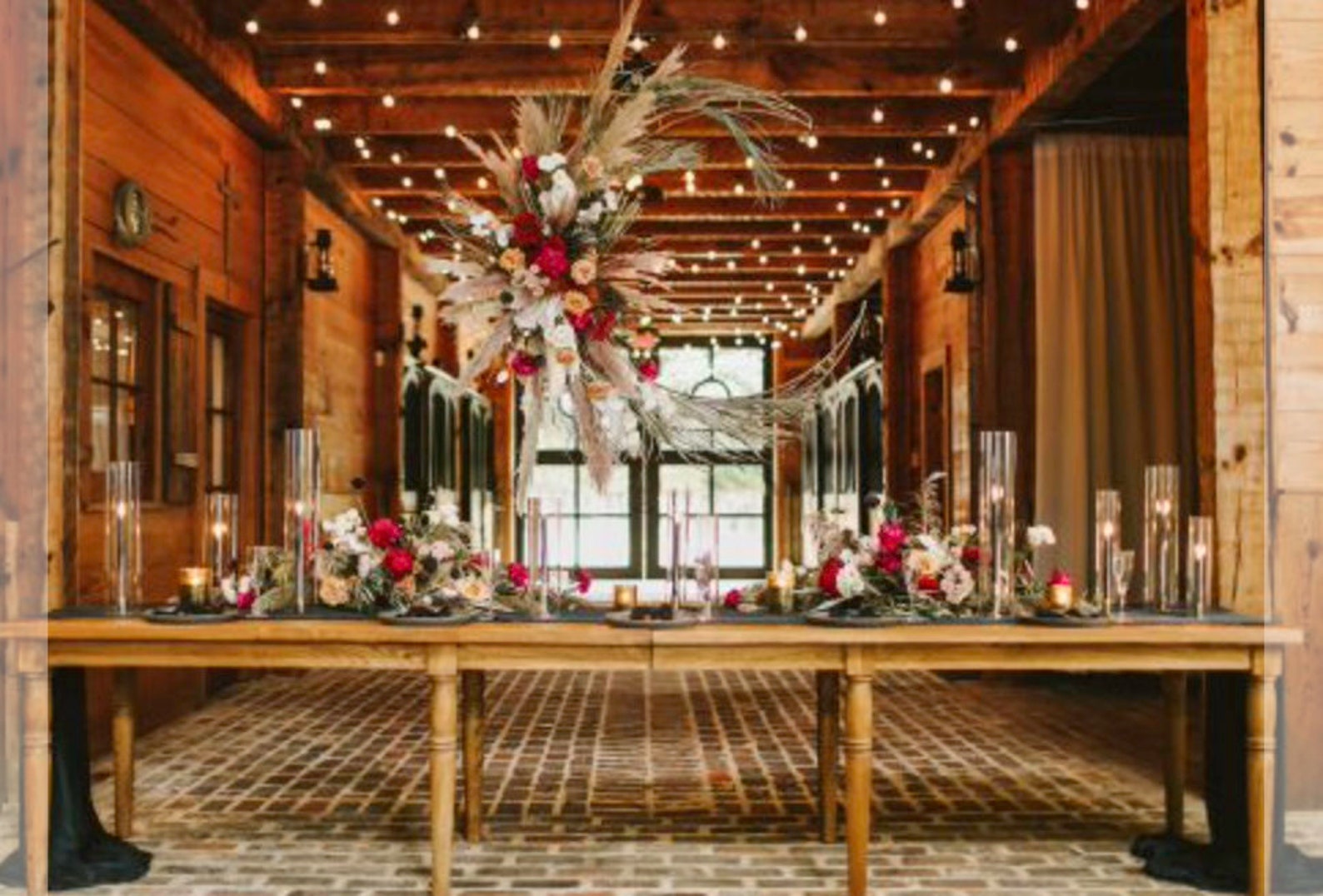 Half Moon Hanging Florals Crescent Moon Half Moon Wedding | Etsy