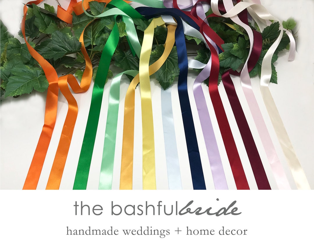 16 Colors Satin Ribbon by the Yard Satin Ribbon Floral - Etsy