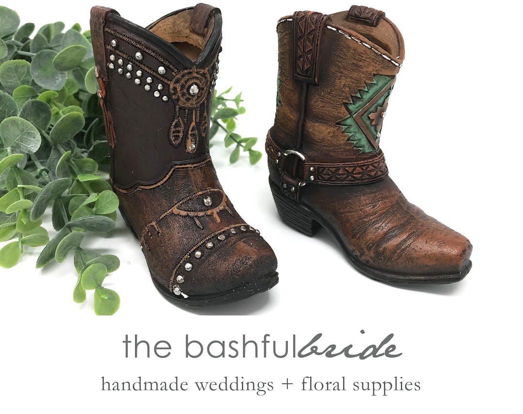 Cowboy Boot Bud Vase: Southwestern Wedding Decor - Etsy
