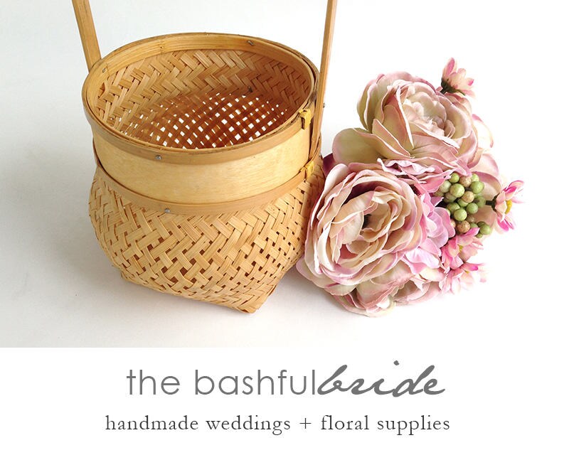 Flower Girl Basket, Asian Style Flower Girl Basket, Tropical Wedding ...