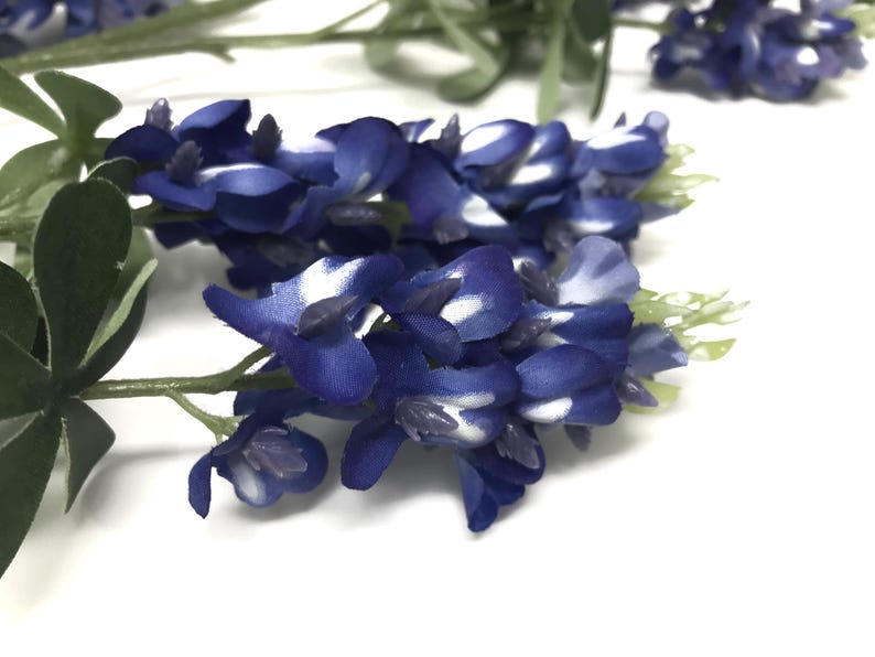 Artificial Bluebonnet Stem, 20" Faux Lupine, Blue Flower Arrangement - Etsy