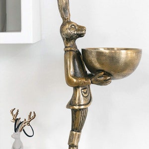 Deer, Hare, Fox Candy Dish, Brass, Easter, Holiday Candy Dish ...