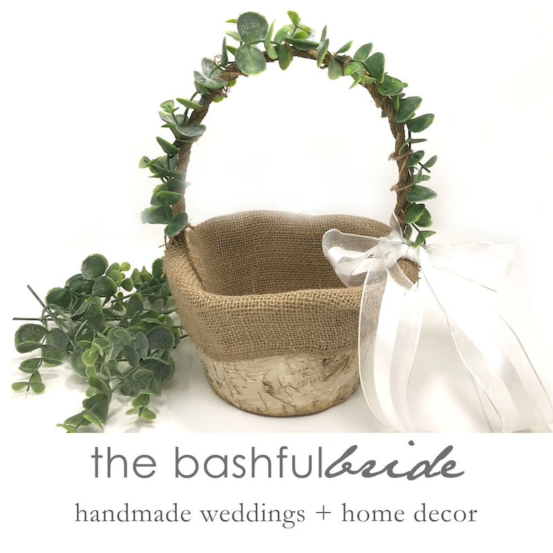 Rustic Flower Girl Basket - Etsy