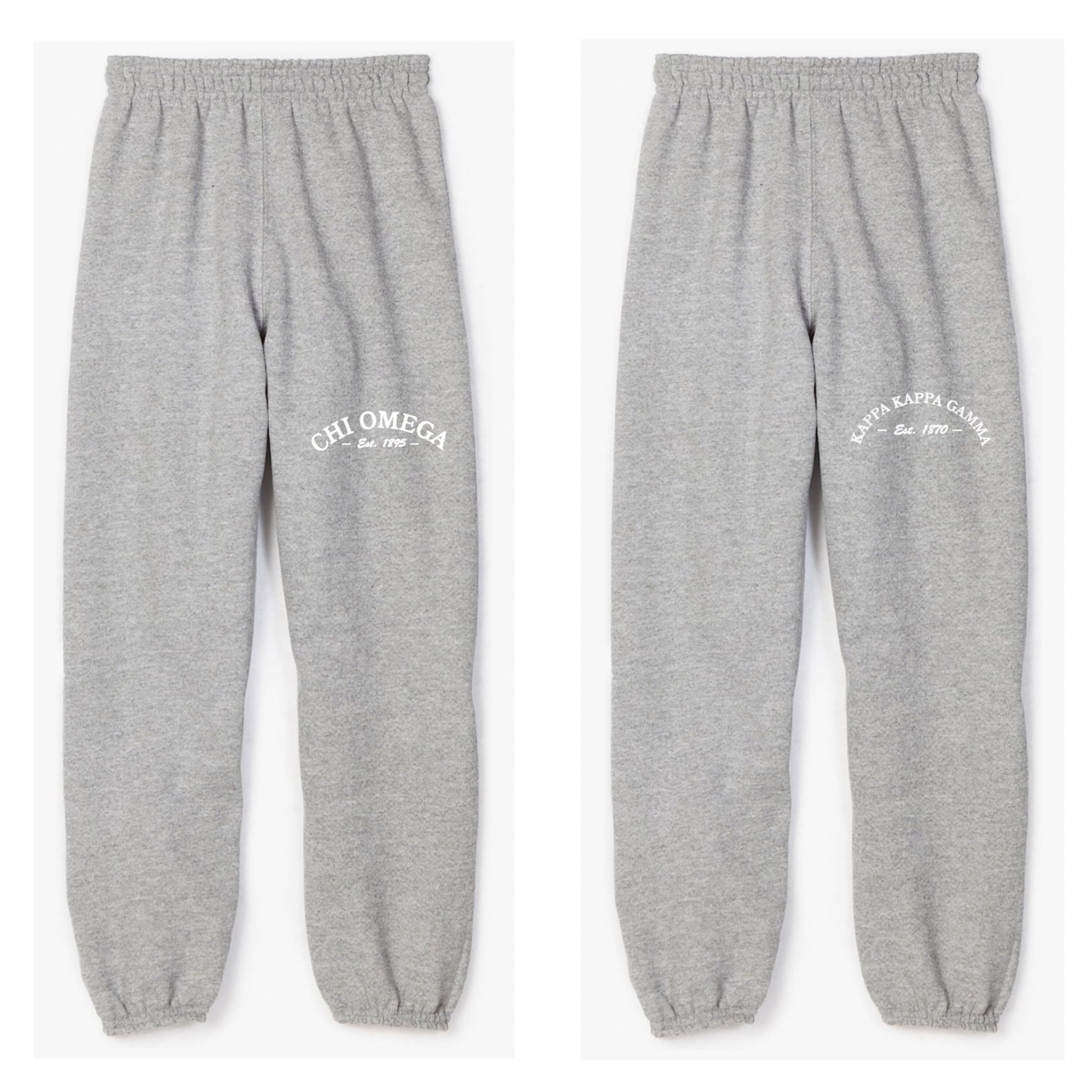 Custom Sorority Sweatpants / Chi Omega Sweats / Zeta Tau Alpha - Etsy