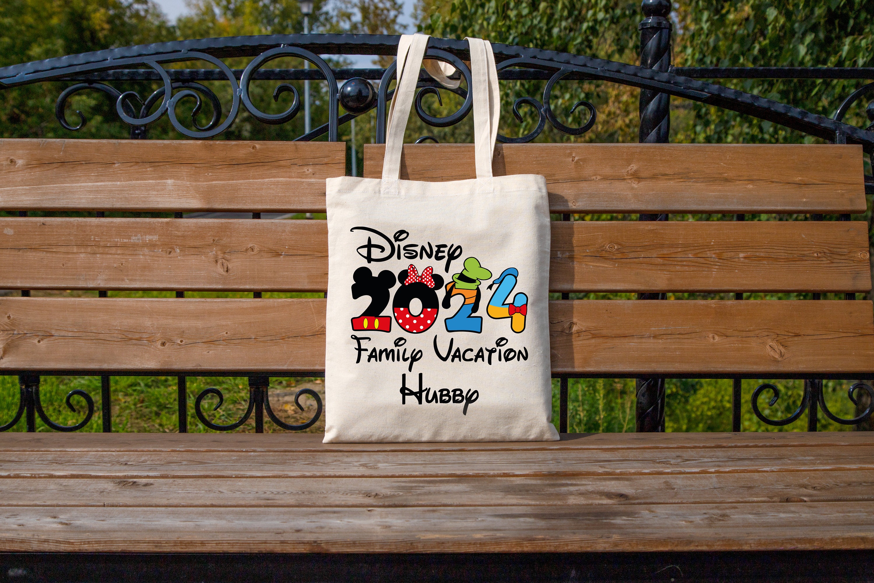Custom Disney Tote Bag, Personalized Disney Bag, Disneyland Tote Bag ...