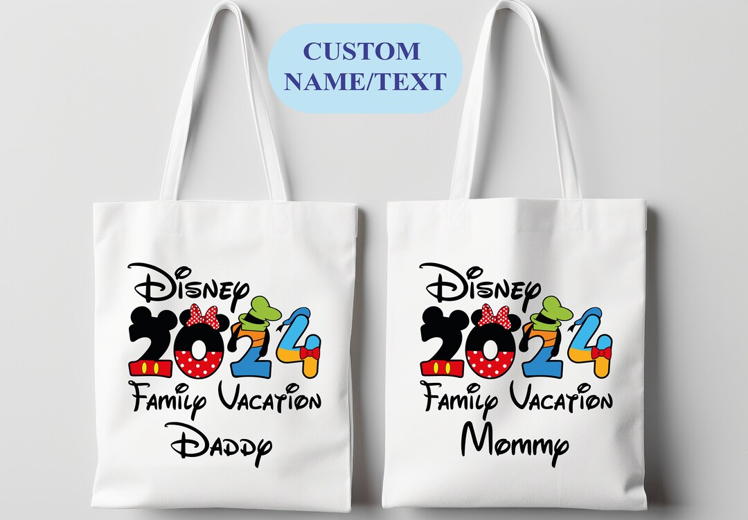 Custom Disney Tote Bag, Personalized Disney Bag, Disneyland Tote Bag ...