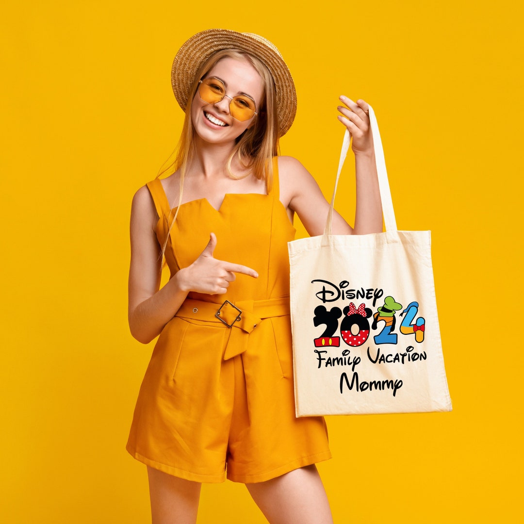 Custom Disney Tote Bag, Personalized Disney Family Vacation Tote Bag ...