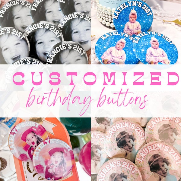 21 St Birthday Custom Buttons - Etsy