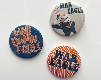 Auburn Game Day Buttons - Etsy
