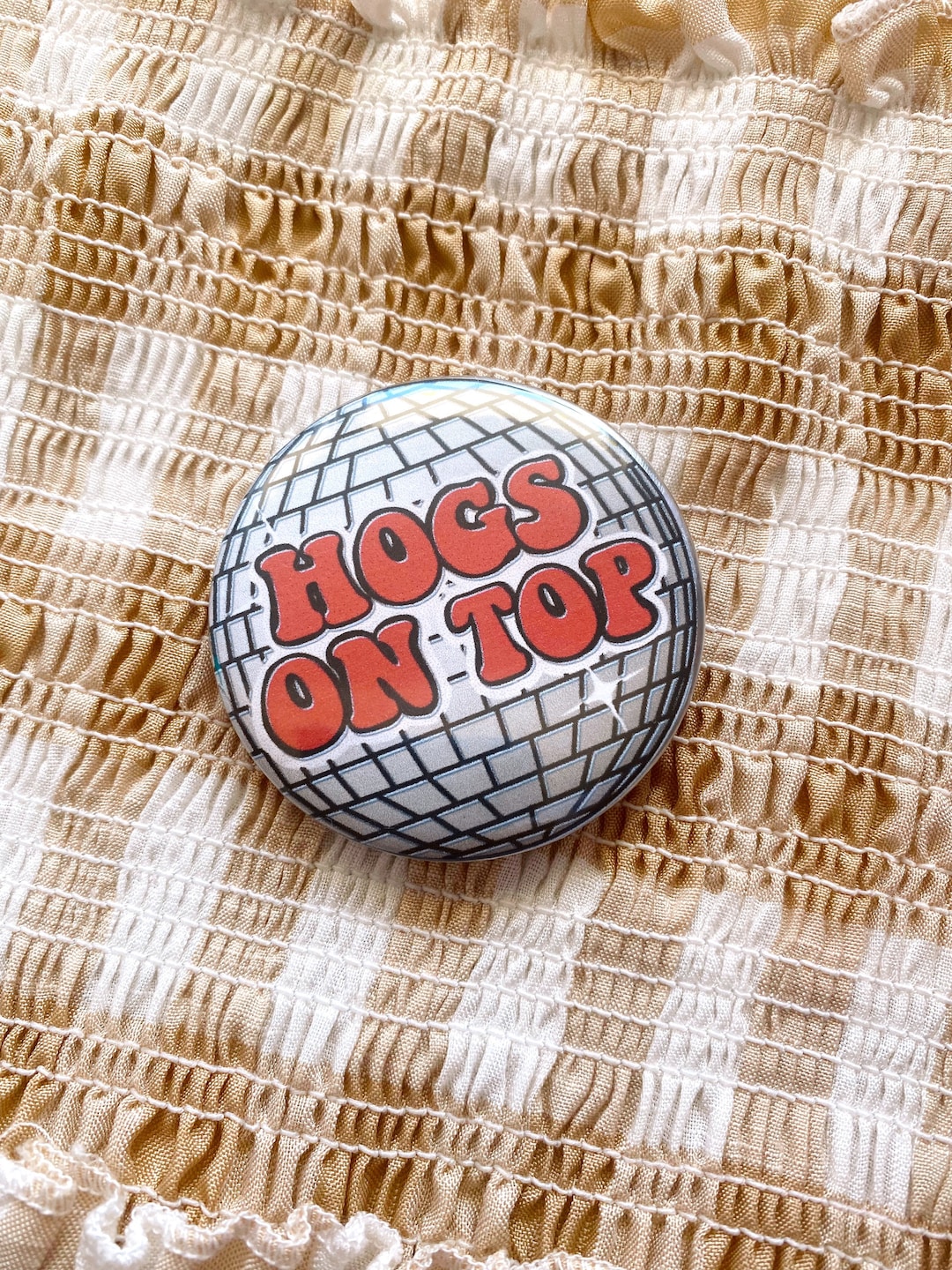 Hogs on Top Button Pin - Etsy