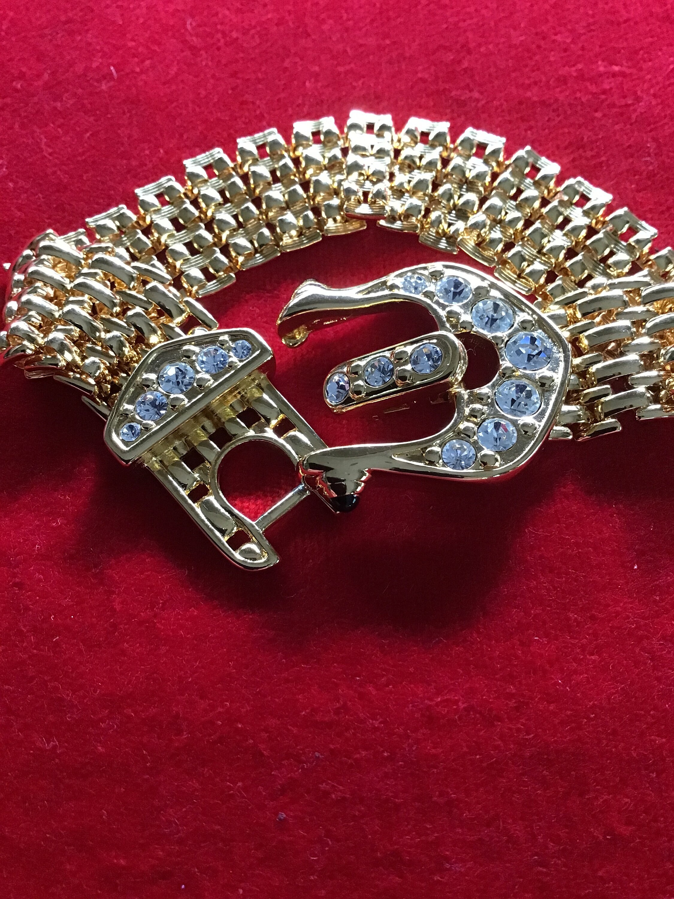 Vintage Cindy Adams Collection Gold Tone Buckle Bracelet - Etsy