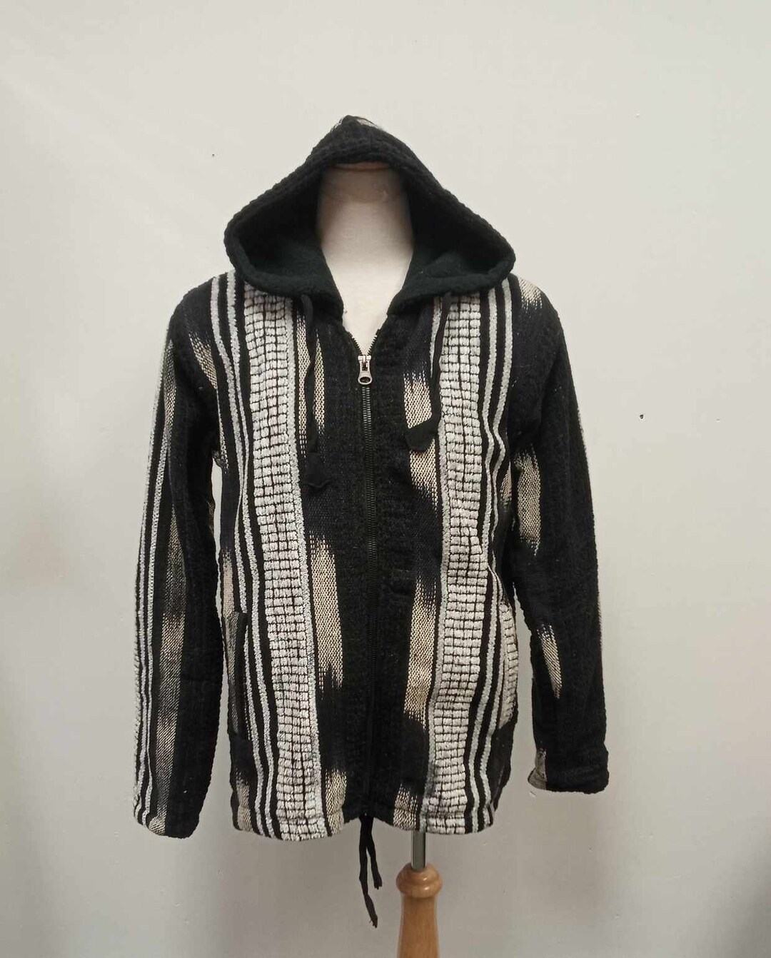 Himalayan Heavy Cotton Hand Loom Nepalese Hoodie Jacket With Flees ...