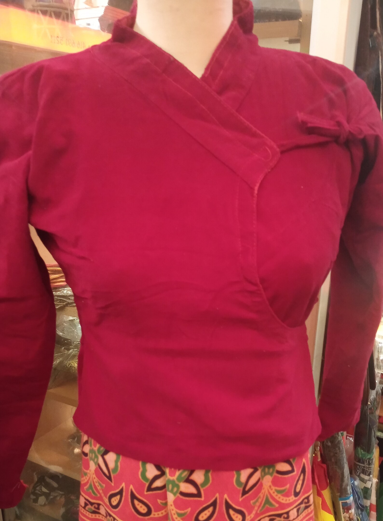 Gorgeous Traditional Nepali Women Chaubandi Cholo,blouse,chili. Nepal ...
