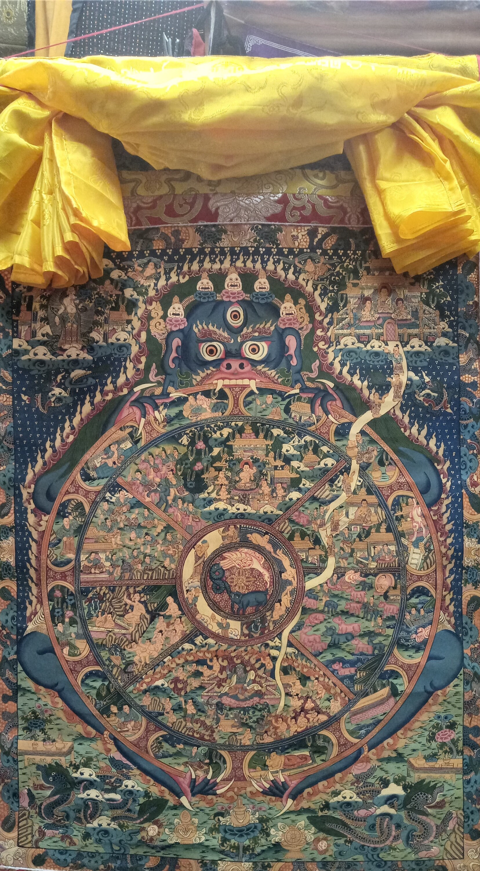 THA 261 Gorgeous Hand Painted Wheel of Life Thangka. Thanka, Nepal - Etsy