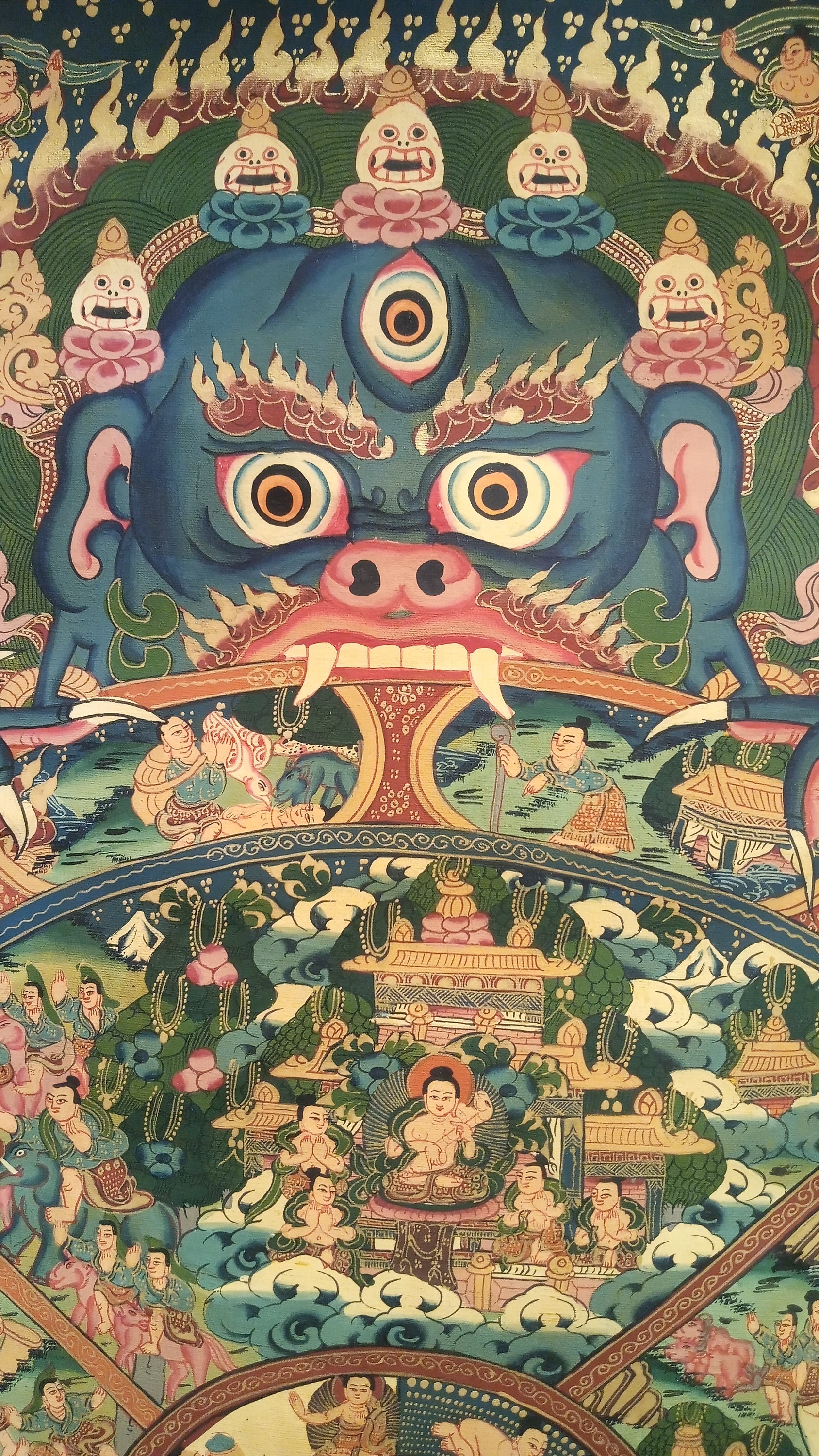 THA 261 Gorgeous Hand Painted Wheel of Life Thangka. Thanka, Nepal - Etsy