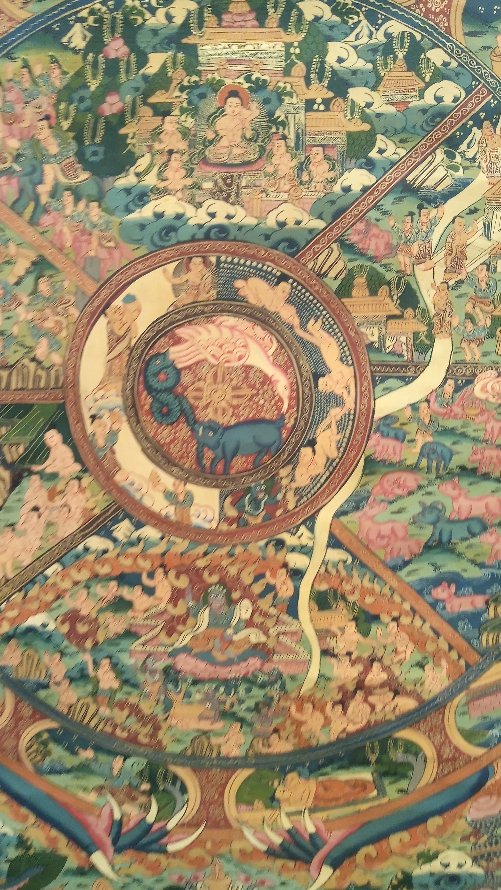 THA 261 Gorgeous Hand Painted Wheel of Life Thangka. Thanka, Nepal - Etsy