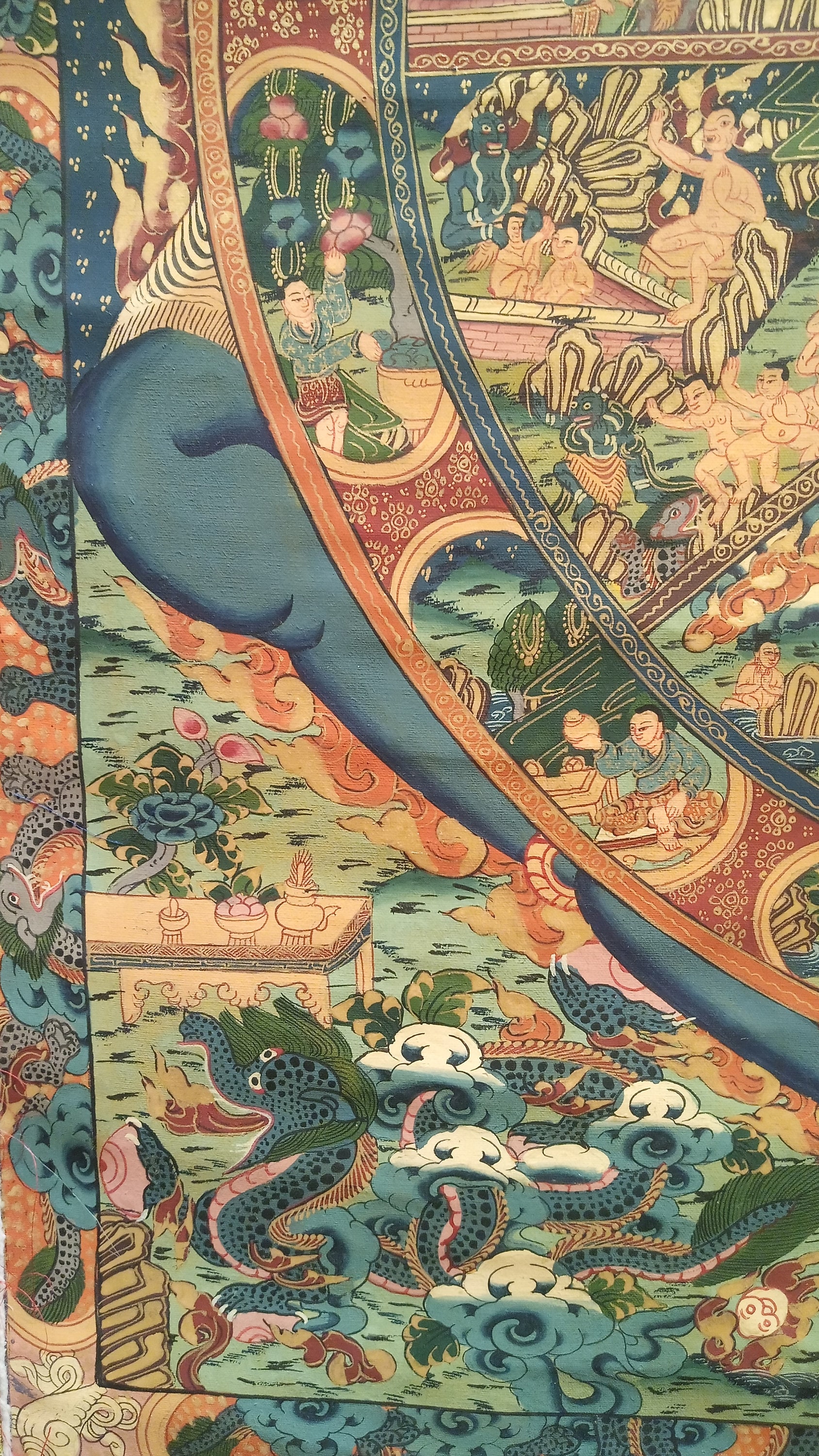 THA 261 Gorgeous Hand Painted Wheel of Life Thangka. Thanka, Nepal - Etsy