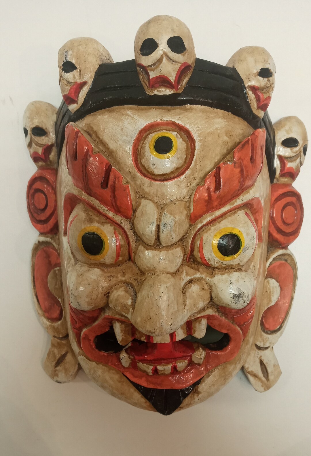 WMS 123 Gorgeous Mahakala Wooden Hand Crafted Mask.nepal - Etsy