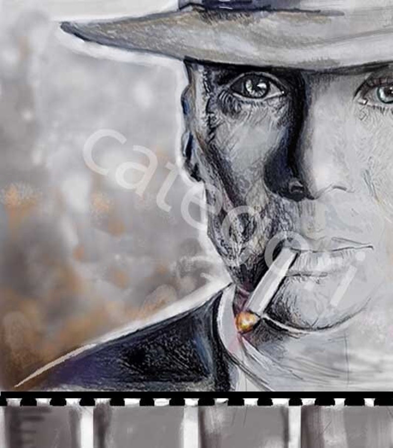 Oppenheimer Drawing Created Using Traditional and Digital Elements - Etsy