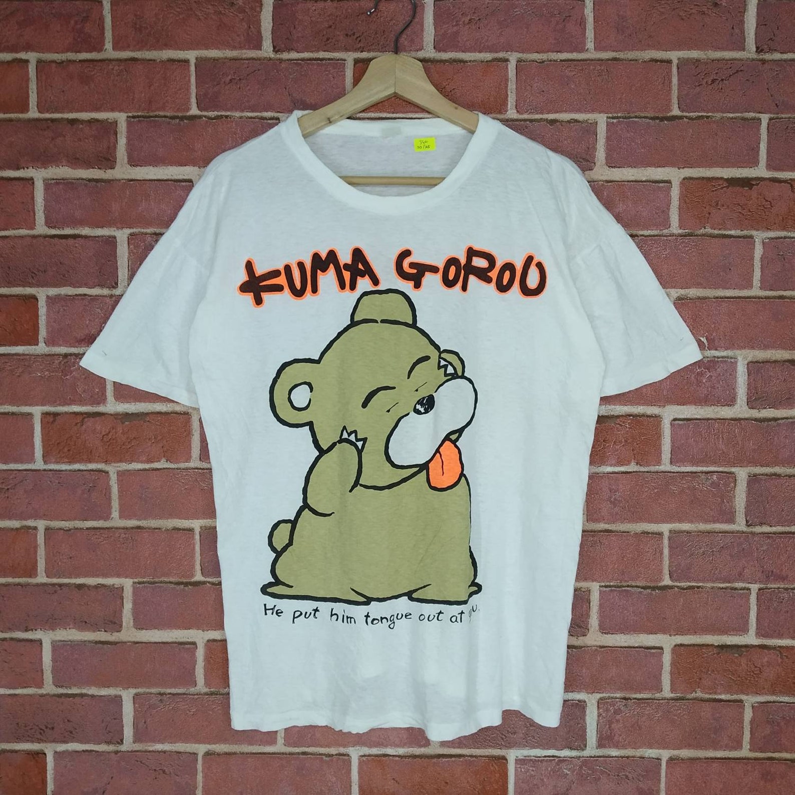 Vintage Kuma Gorou Japanese Animated Cartoon Comedy Promo T-shirt M ...