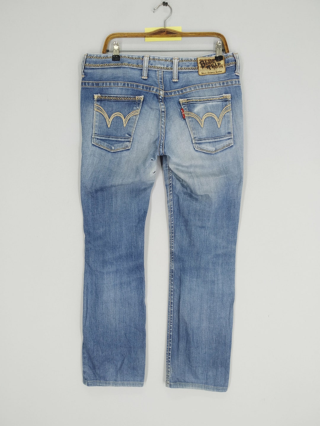 Vintage Edwin Blue Trip Stone Wash Denim Jeans Edwin Faded Blue Jeans