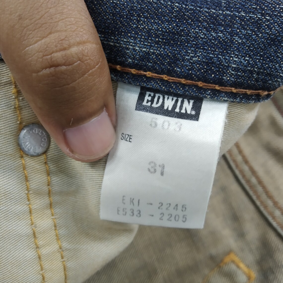 Vintage Edwin Stonewash Indigo Blue Denim Jeans Edwin Distressed Jeans ...