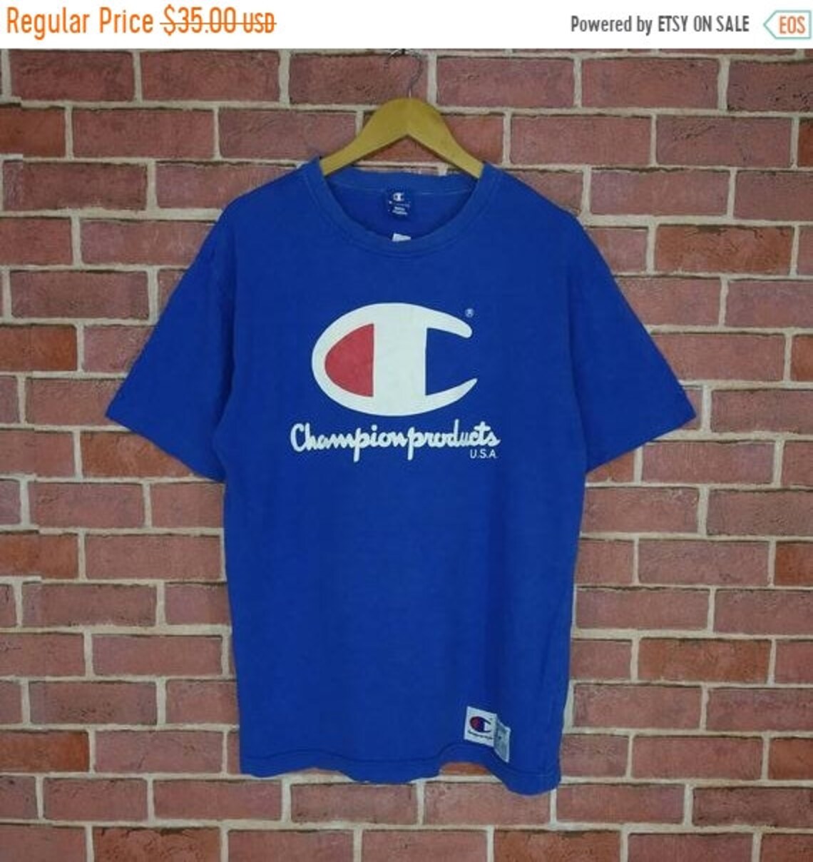 Champion Products Big Logo Sports T-shirt Unisex Large Size - Etsy