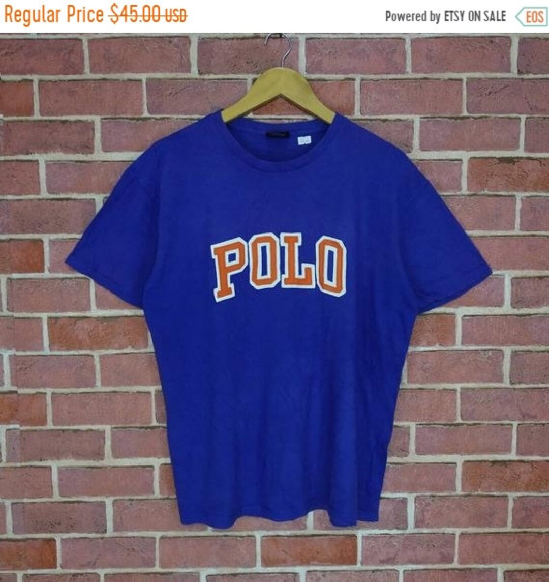 Vintage Polo by Ralph Lauren Embroidery Big Logo Polo T-shirt - Etsy