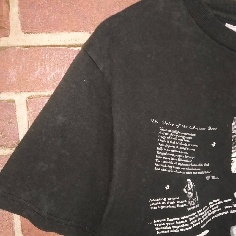 Vintage 90s the Broadshirt Poetry Magazine Artwork Design Punk Kerouac ...