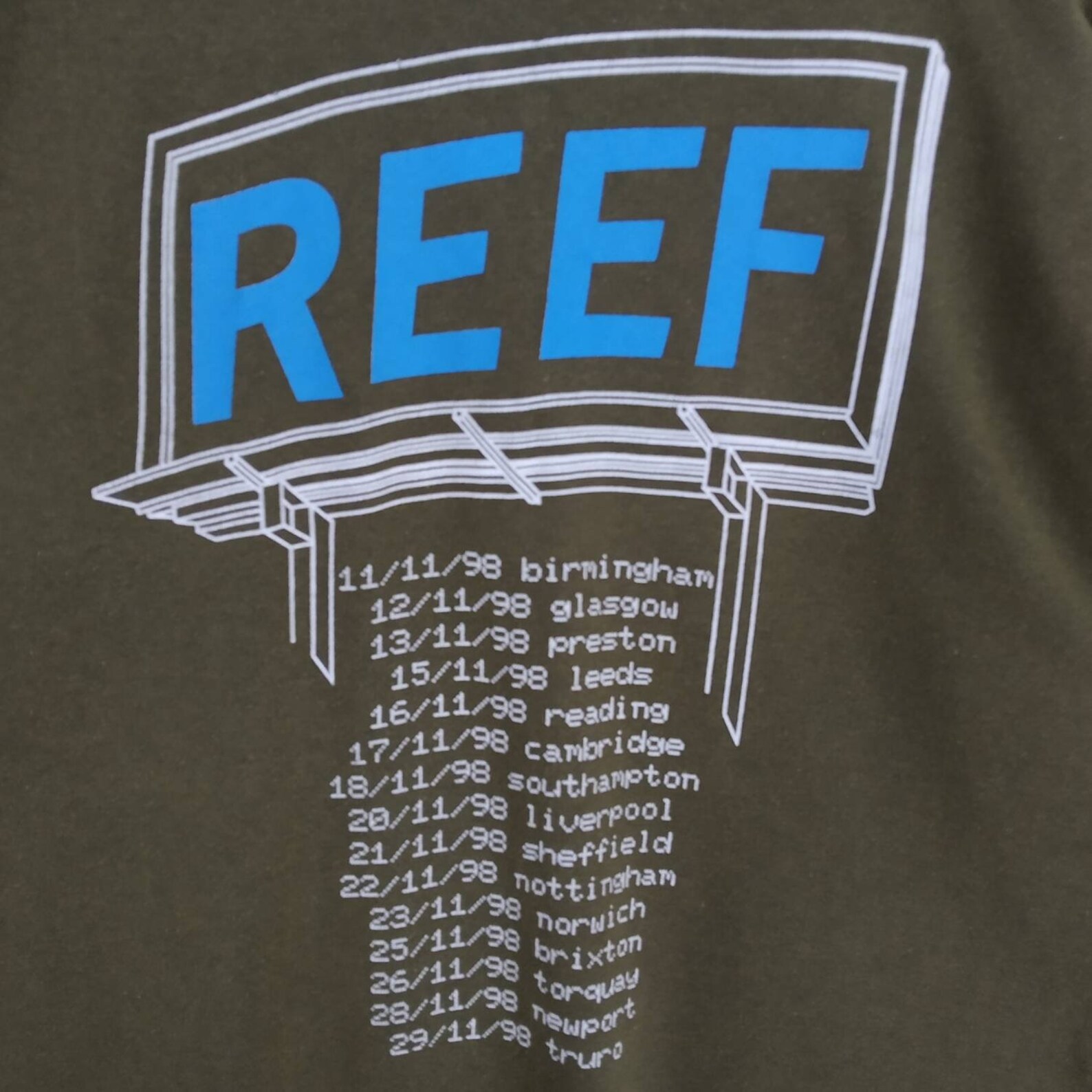 Vintage 90s REEF Band Concert Music Tour T-shirt Medium Size - Etsy