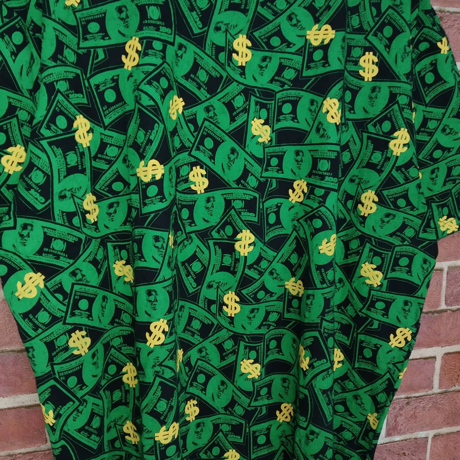 Rare Vintage Artwork Design Alloverprint Money Shirt Nice Design T ...