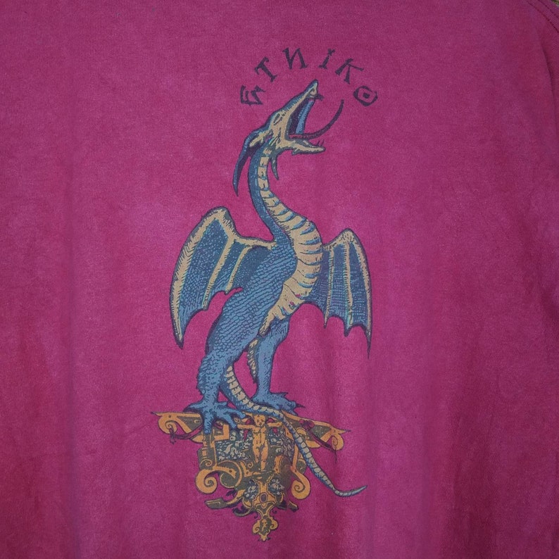 Vintage Etniko Dragon Backprint Design Promo T-shirt Large Size - Etsy