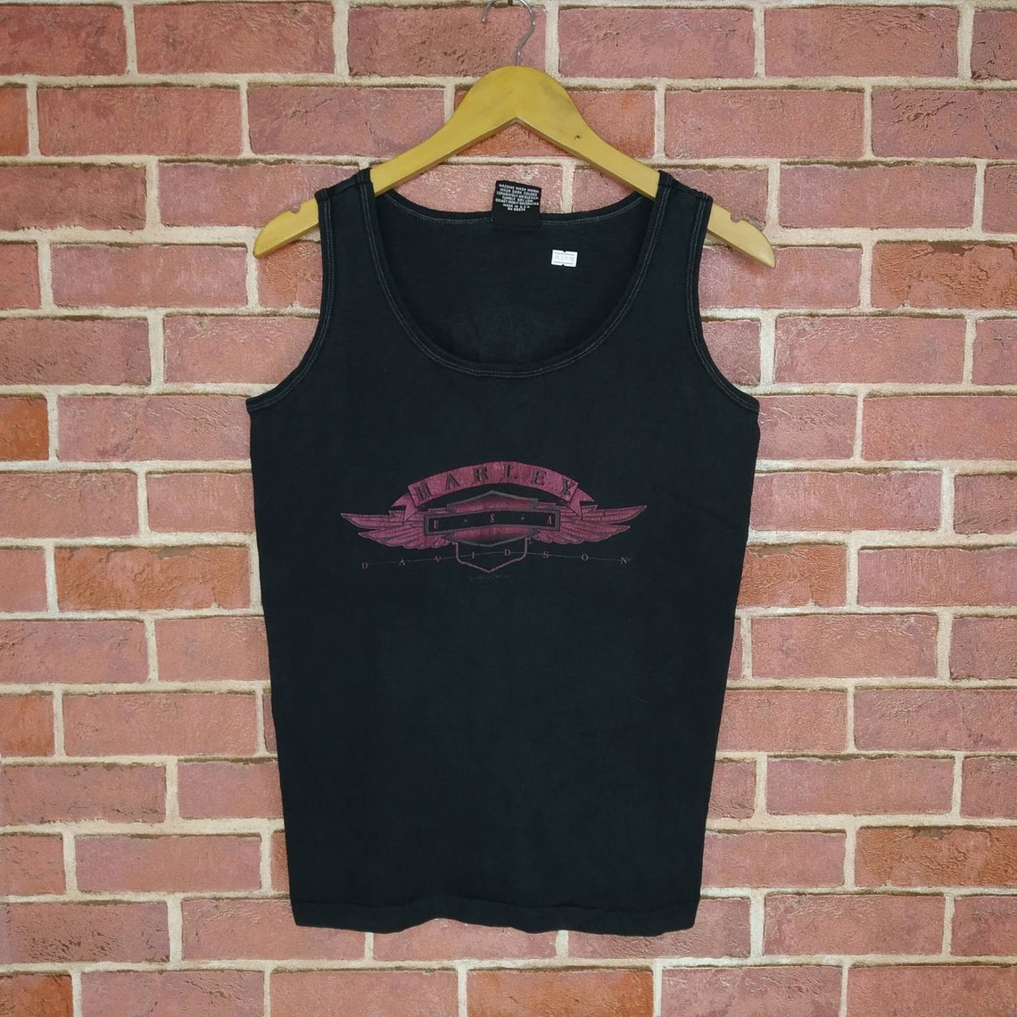 Harley Davidson Motorcycle Tank Top Back Print Style Medium Size - Etsy