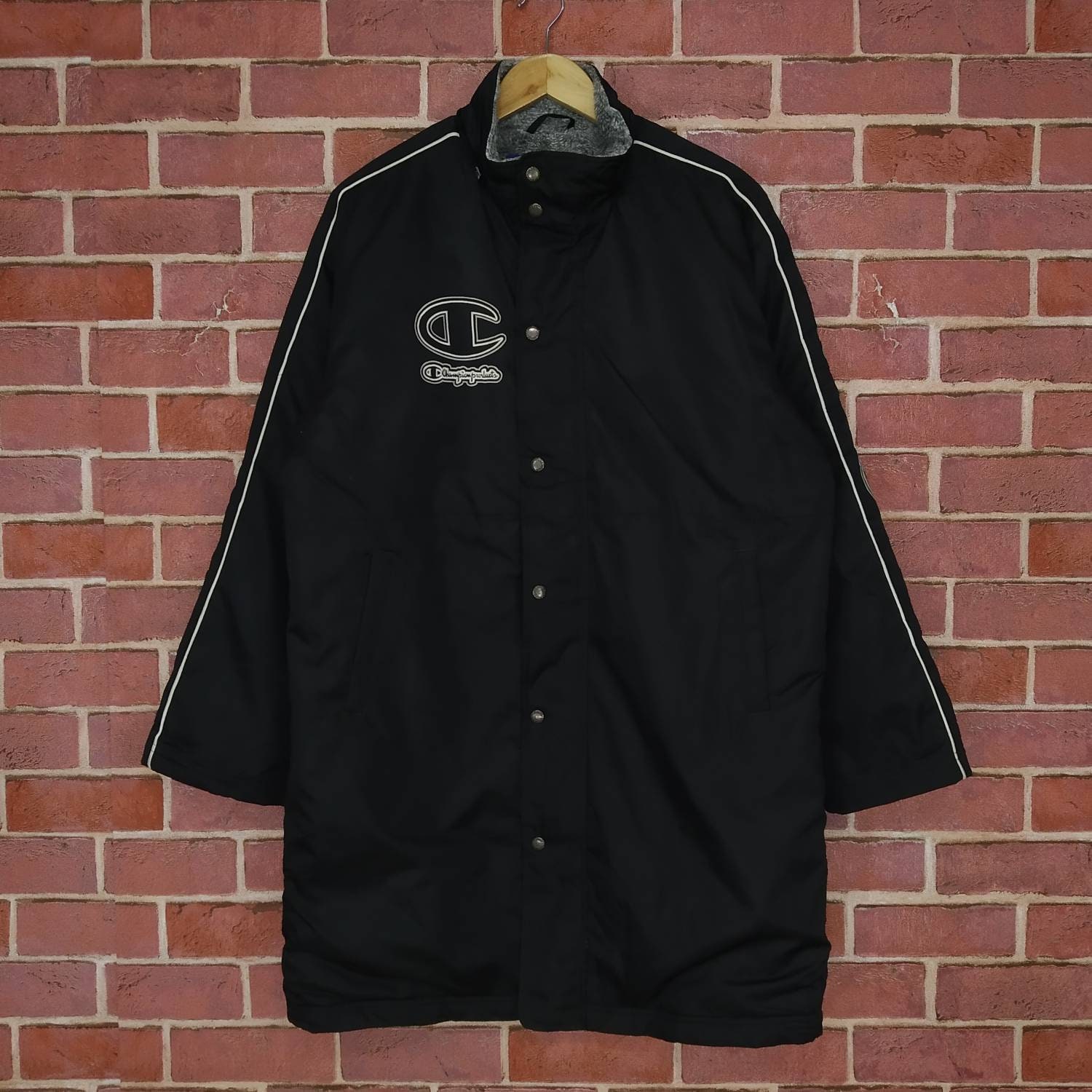 Champion Products Big Logo on Back Hoodie Long Jacket Champion Sport ...