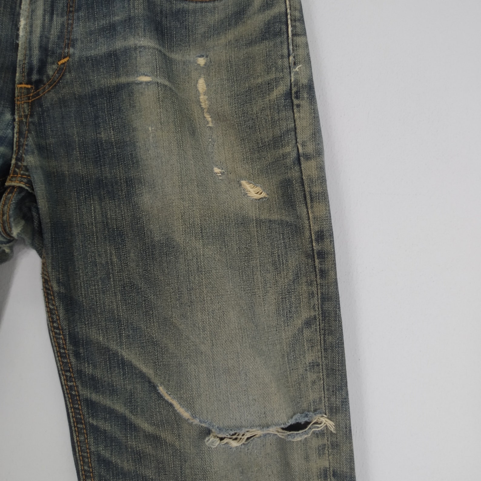 Vintage Edwin Stonewash Indigo Blue Denim Jeans Edwin Distressed Jeans ...