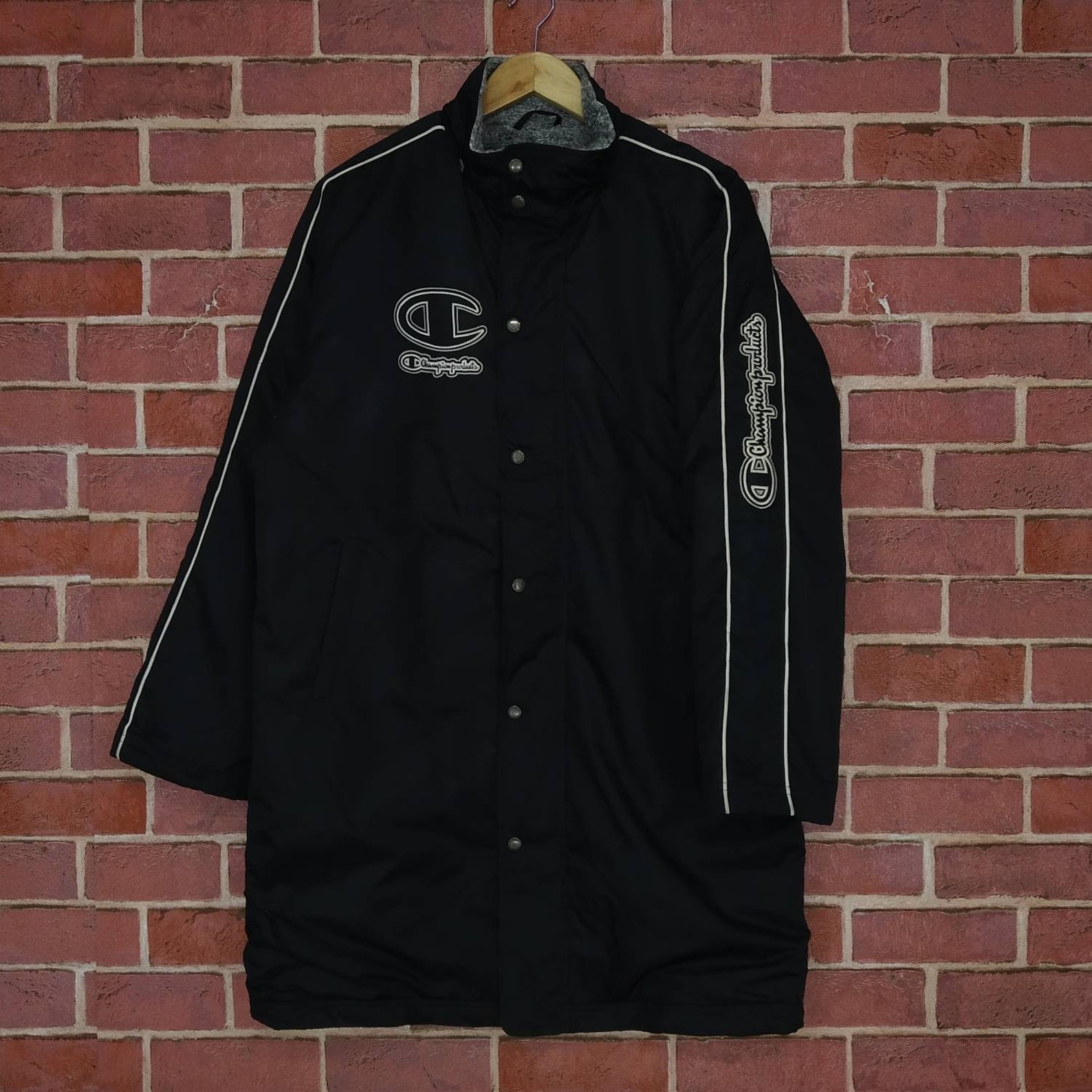Champion Products Big Logo on Back Hoodie Long Jacket Champion Sport ...