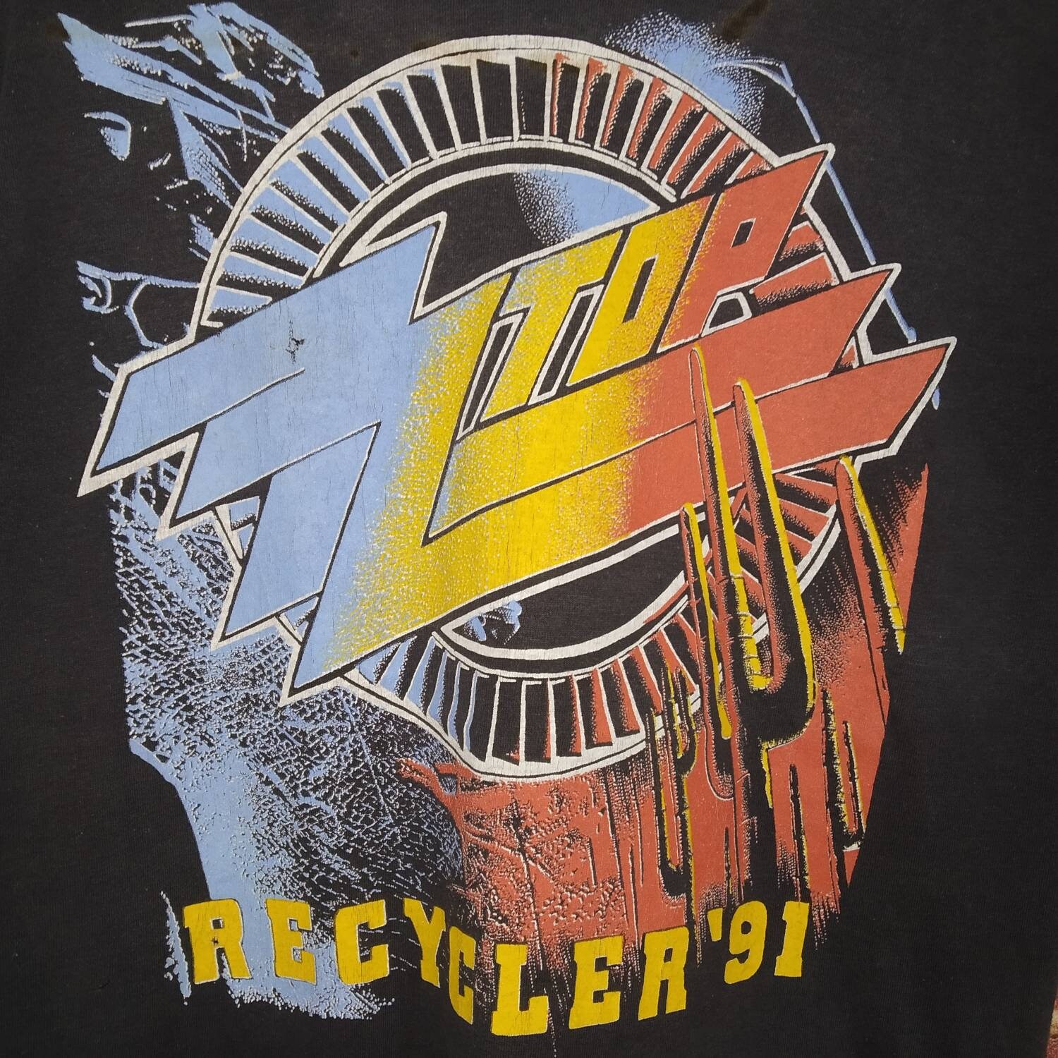 Vintage 90s ZZ TOP & Black Crowers Recycler 91 American Rock Band Promo ...