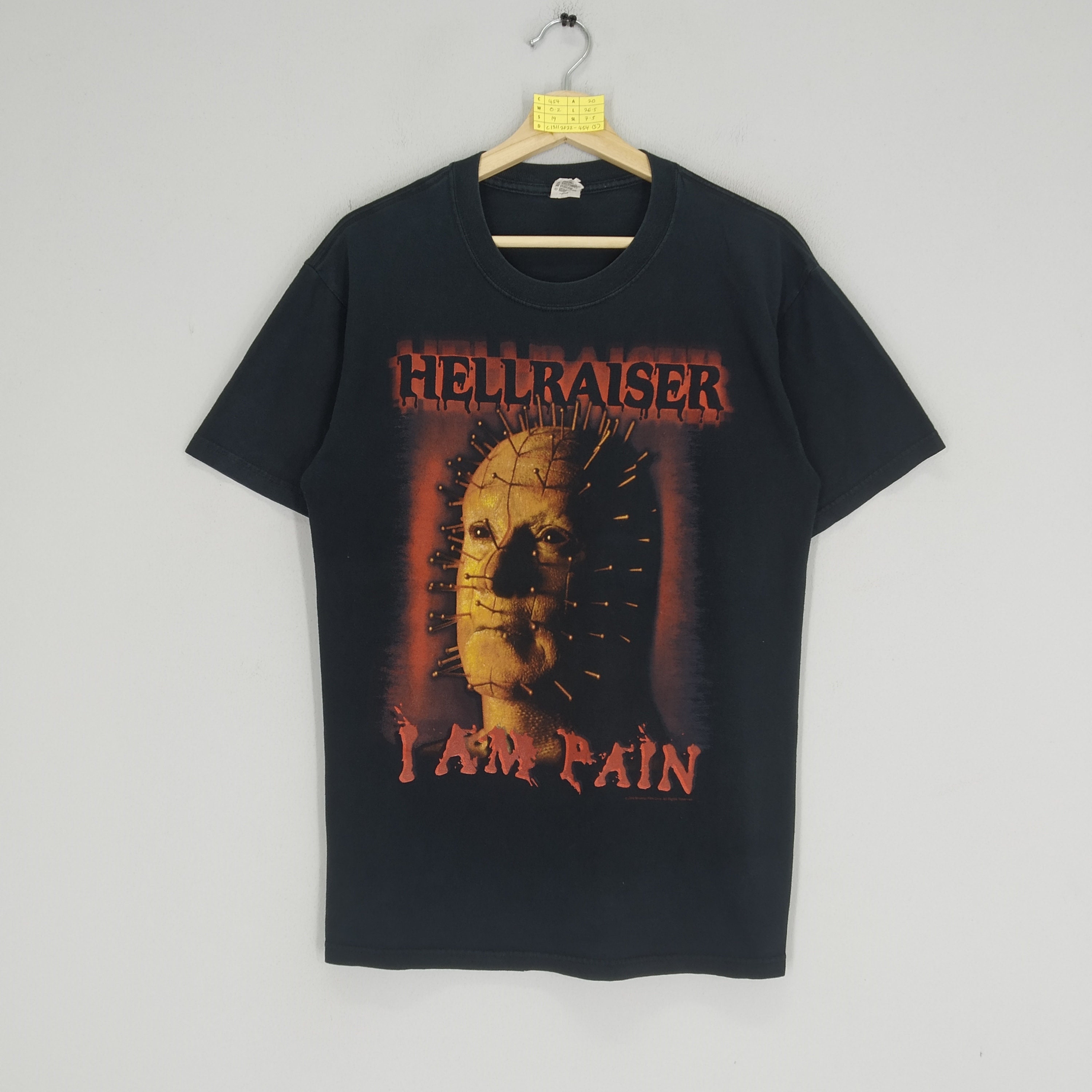 Vintage 00's Hellraiser Pinhead Horror Movie Big Image Black Promo T ...
