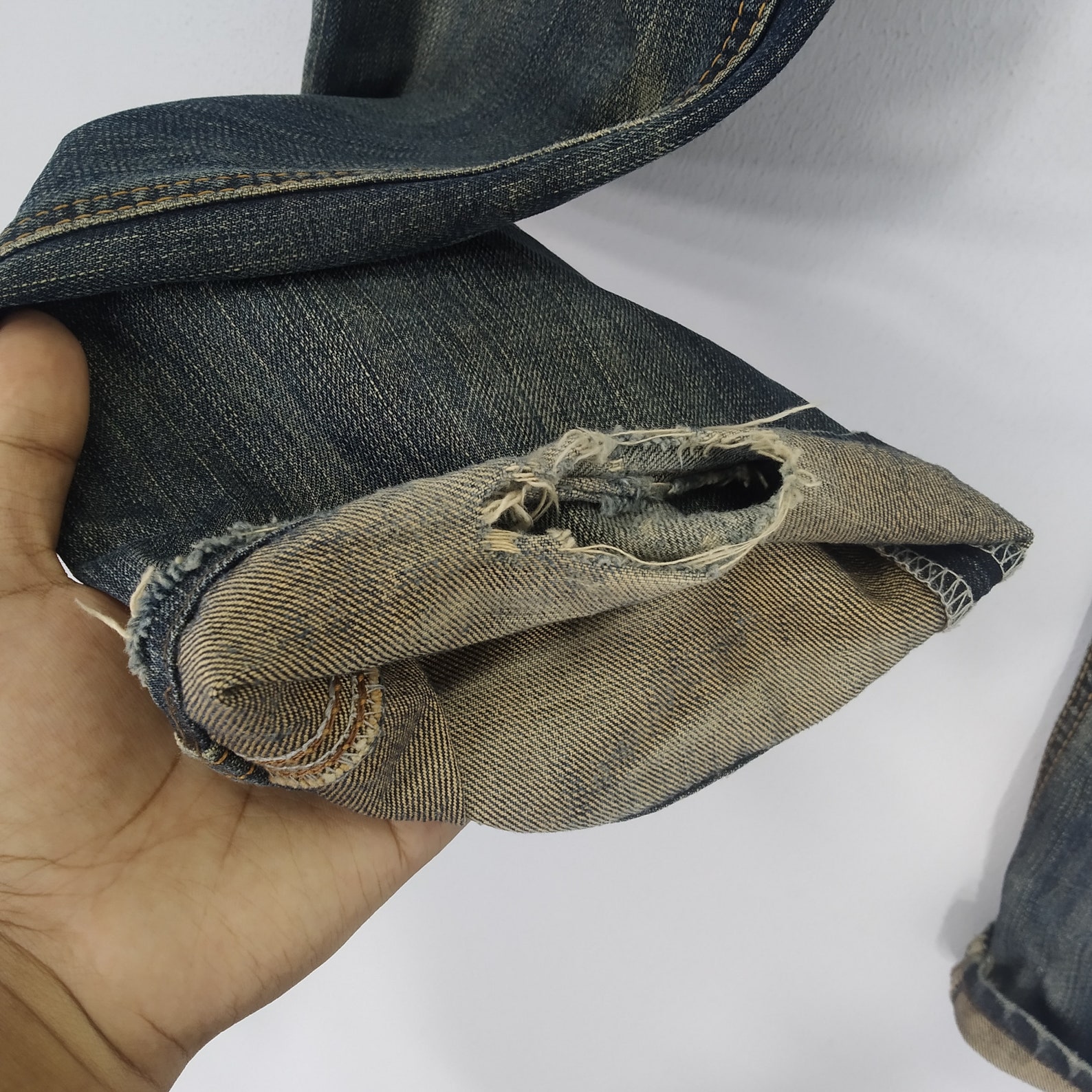 Vintage Edwin Stonewash Indigo Blue Denim Jeans Edwin Distressed Jeans ...